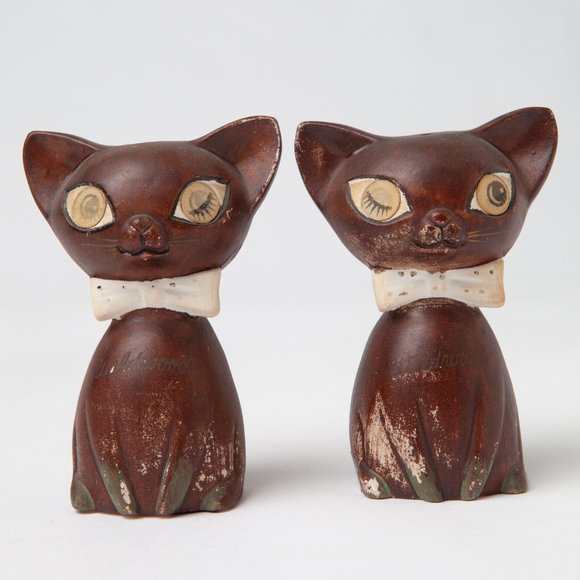 Unknown | Accents | Vintage Winky Eye Kitty Cat Salt And Pepper Shakers ...